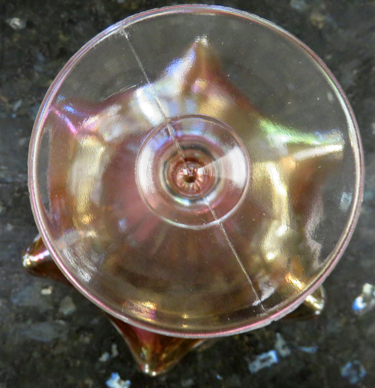 Rare Imperial BANDED FLUTE Marigold Compote circa 1910