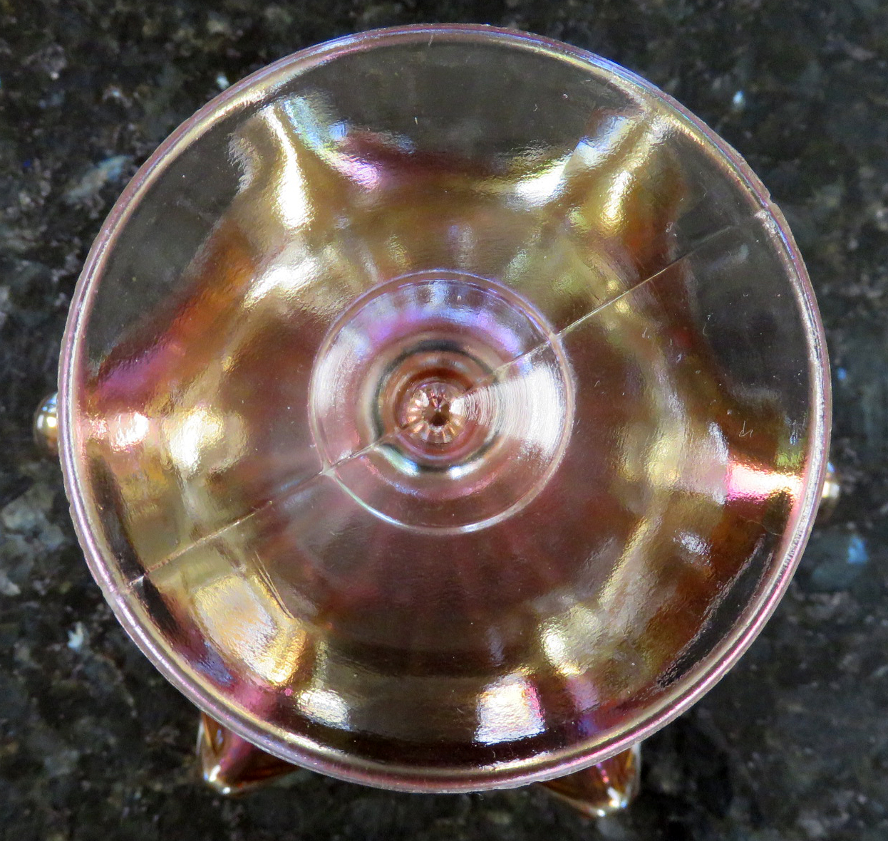 Rare Imperial BANDED FLUTE Marigold Compote circa 1910