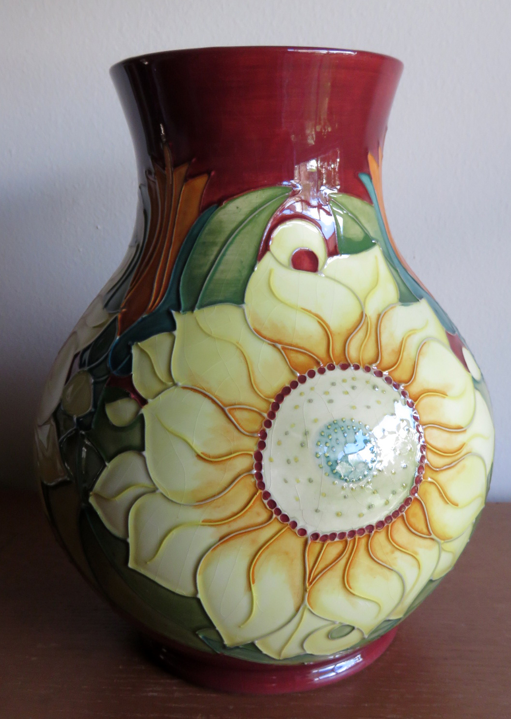 Moorcroft Inca on Flambe 1994 Large Vase