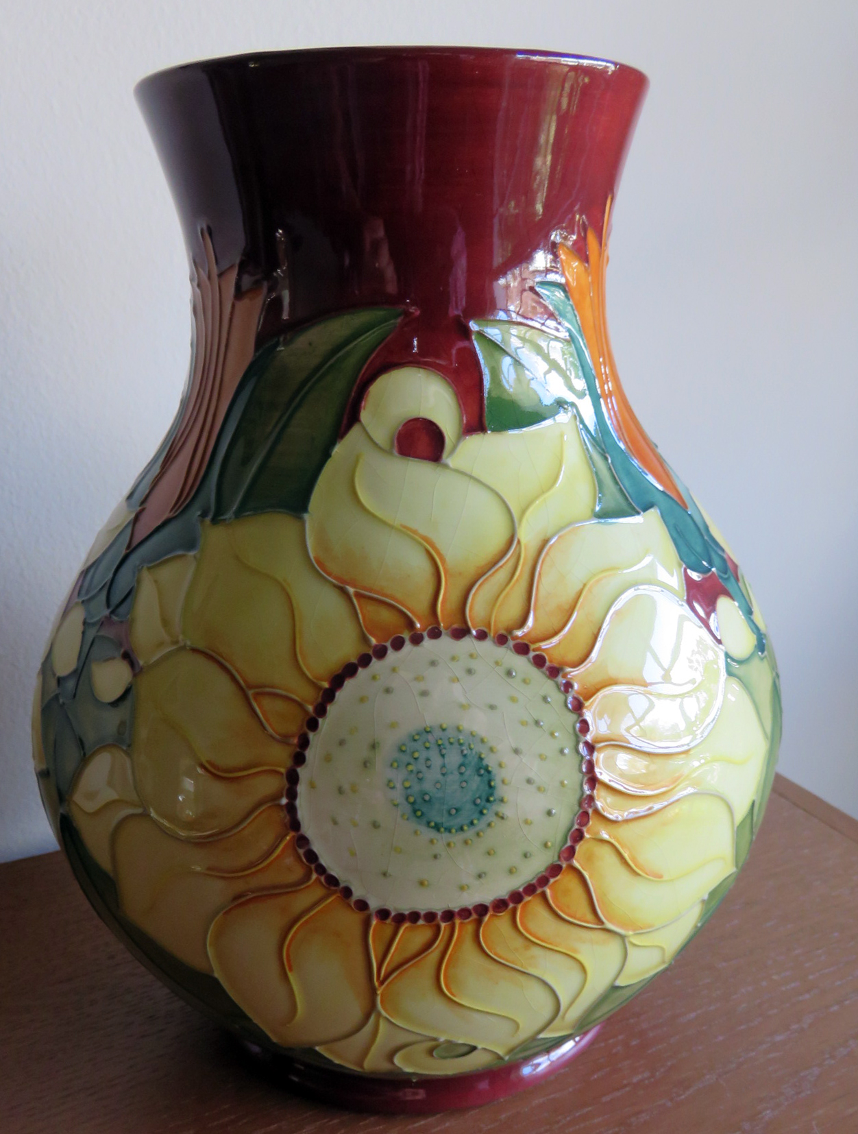Moorcroft Inca on Flambe 1994 Large Vase